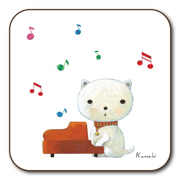 【商品説明】絵本作家でお馴染みの山田和明シリーズのコースターです。温かみのあるかわいい絵柄が魅力の商品です。贈り物としてもぴったりです。●サイズ：9×9cm（厚み3mm）●コースター：昇華印刷●コースター素材：ハードボード☆美しい艶あり仕上...