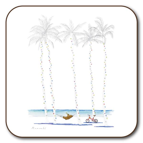 【商品説明】絵本作家でお馴染みの山田和明シリーズのコースターです。温かみのあるかわいい絵柄が魅力の商品です。贈り物としてもぴったりです。●サイズ：9×9cm（厚み3mm）●コースター：昇華印刷●コースター素材：ハードボード☆美しい艶あり仕上...