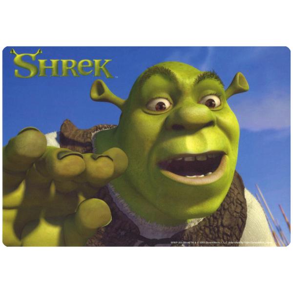アニメーション映画「シュレック(2001年)」のマウスパッドです。マウスパッドに最適な滑りの良い表面加工が施されており、裏面は糊を使わない素材なので跡が残らず、貼り直しも簡単にできます。●サイズ：175×250mm●素材：ポリエステルフィル...