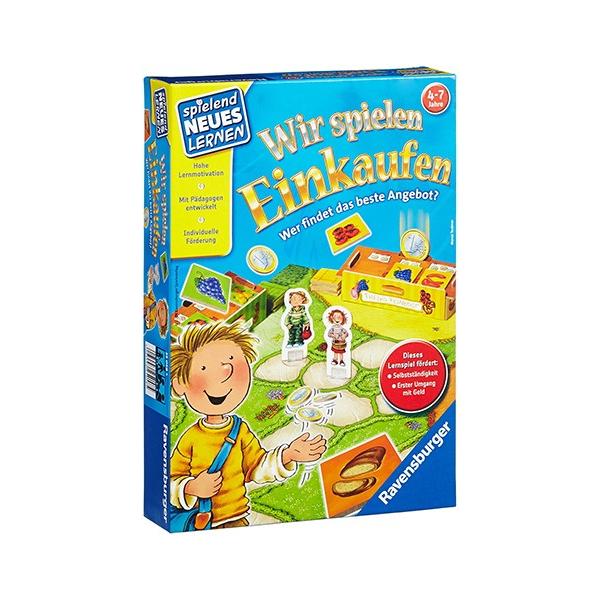 タイトル：お買いものゲームメーカー：Ravensburger箱サイズ：27.3×19×5.3cmプレイ人数：2〜4人　プレイ時間：15分　対象年齢：4歳以上日本語ルール説明書ついています。お財布にコインがいくら残っているかを考えながら、お店...