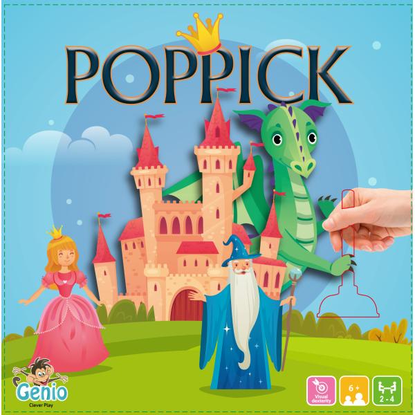 ポピック(POPPICK)/Genio/GC7028/メモリースピードゲーム　素早くポピック！お姫様を助け出そう！/6歳　2−4人　15分ドラゴンに捕らえられたお姫様を助け出そう！サイコロの示す色のドラゴンを素早くポンプで押さえつけます。こ...