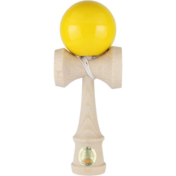 競技用けん玉「大空」YK-22　黄色　国産品（OZORA KENDAMA）/山形工房/日本けん玉協会認定 山形県のけん玉職人が作るこだわりの国産品、定番の単色モデルです。日本玩具協会の安全基準ＳＴ試験合格商品です。こちらの商品は、単品です。...