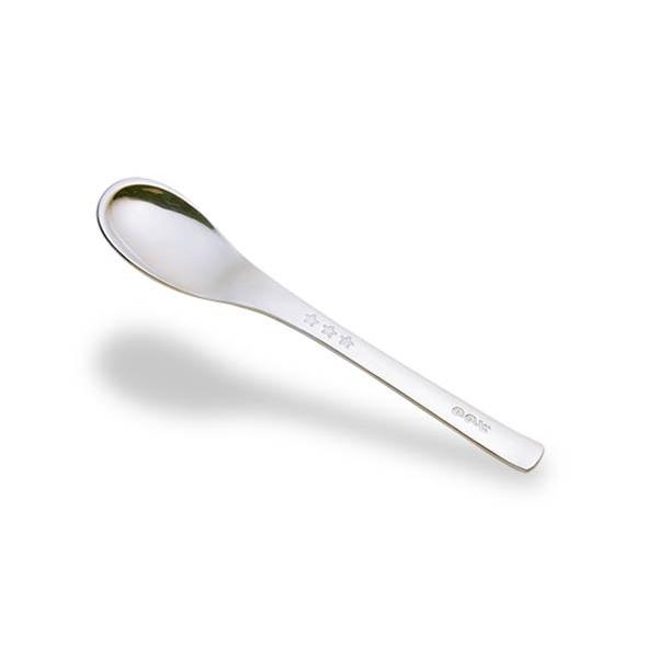 商品名：ごはんスプーンメーカー：ののじ(日本)製造：日本サイズ：15cm×3.1cm素材：ステンレス　ミラー仕上げ対象年齢：3歳頃から入念に磨かれた滑らかな形状で口当たりなめらかなスプーン。浅めのスプーンなのですくった食べ物の流れがスムーズ...