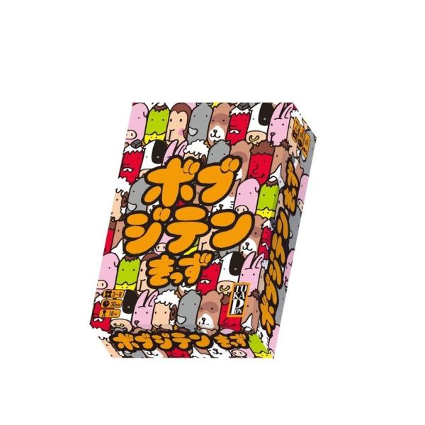 タイトル：ボブジテンきっずメーカー：TUKAPON作者：kazuna*イラスト：decoctdesignプレイ人数：3-8人　プレイ時間：30分　対象年齢：8才〜日本語ルール説明書ついています。日本語が大好きな、ボブが作る〔ボブジテンきっず...