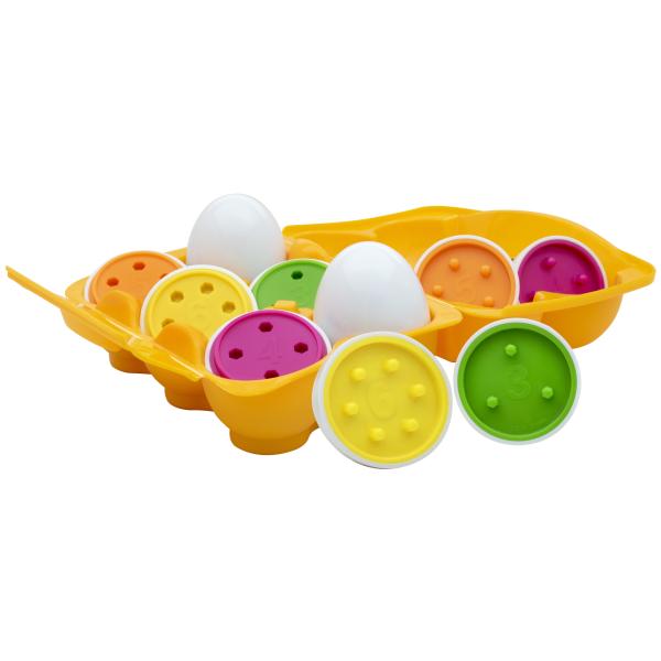 マッチングエッグス・カウント/PK0104/ピーターキン・イギリス/Peterkin/※製造は中国1から6までの数と色のマッチング/10か月頃からエッグΦ4.6cm１から６の数が、割った卵の中に隠れています。卵の片面にペグ、もう片面には穴が...