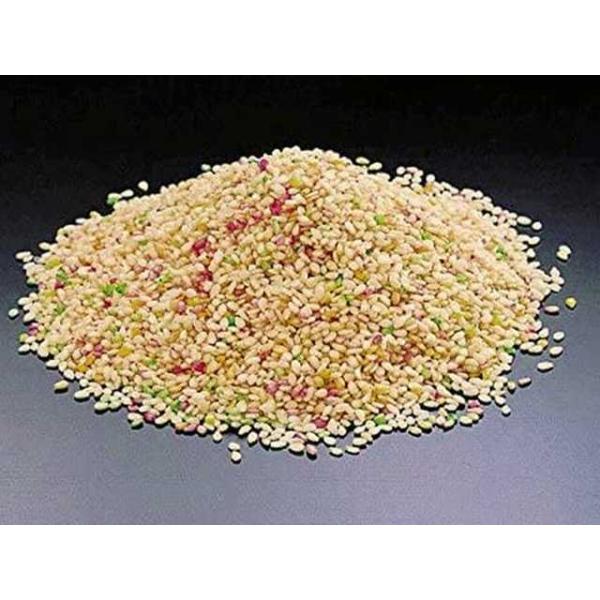 ●五色のカラフルな胡麻です。●揚げ物の衣や、お弁当の彩りに・・・●おにぎり、寿司、パスタ、ラーメン、パンetc.　●黒や白ゴマを使う料理を五色に変えて華やかにしてみてはいかがですか？原     料：ご ま（グアテマラ産）内 容 量：500g...