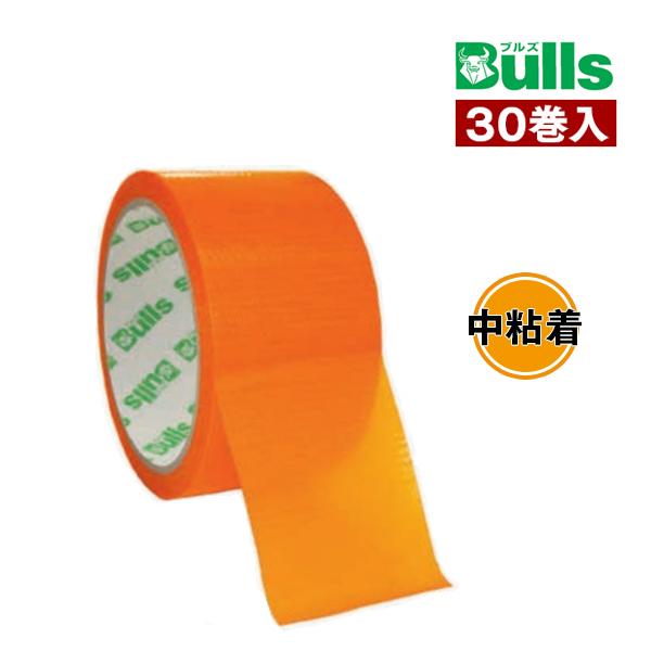 ブルズ ニュータイプ養生テープ オレンジテープ 中粘着◆粘着力：7N／25ｍｍ◆size：幅48mm×長さ25M◆color ：オレンジ◆基材：PEクロス◆梱包入数 ：1ケース30個入り※特徴※◆特殊クロス基材：柔軟性が高く凹凸にもなじみや...