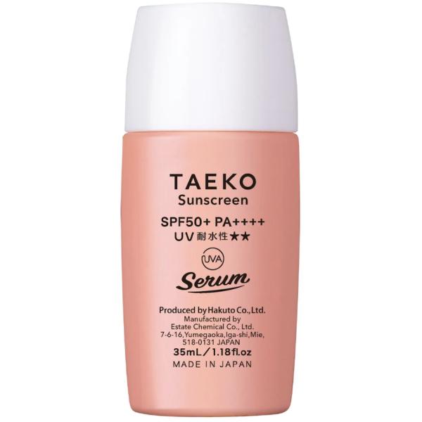 TAEKO サンスクリーン(日焼け止め美容液) SPF50+ PA++++ 35ml アーダブレーン エシカル 低刺激肌にやさしく、うるおいを守る。毎日の紫外線対策に、家族みんなで使える一本肌に負担となる成分を極力使わず、紫外線吸収剤・界面...
