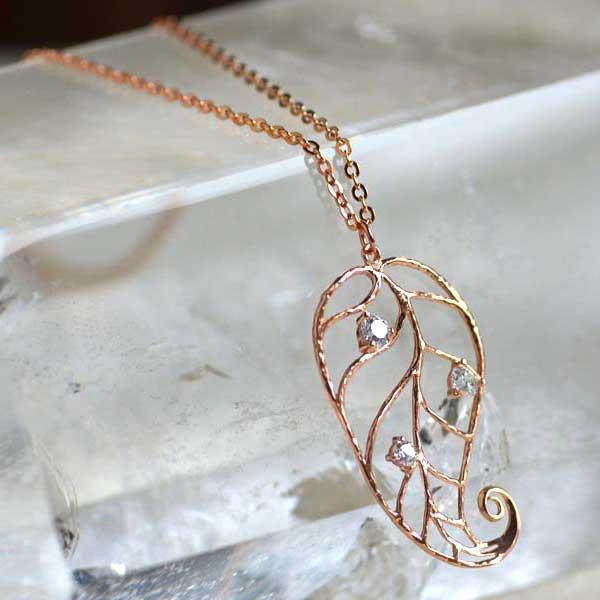 長さ：約65ｃｍ（約5ｃｍアジャスター含む）素材：キュービックジルコニア・シルバー925(ピンクゴールド仕上げ)止具：シルバー925(ピンクゴールド仕上げ)　引き輪式日本製