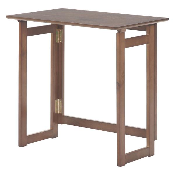 折り畳み式デスクミラン-ブラウン95782商品サイズデスク幅700 奥行450 高さ690mmデスク折畳み時幅700奥行70高さ780mm色　ブラウン　ラッカー塗装材質　デスク天板表面天然木突板天板中材　パーティクルボードデスク脚部　天然木...