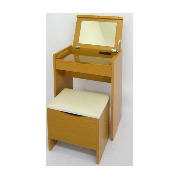 ドレッサースツール付DR-5070-ナチュラル商品サイズ幅500 奥行350 高さ700mm(ミラー折りたたみ時)奥収納サイズ幅465奥行135高さ230mm手前収納サイズ幅433奥行125高さ58mmスツールサイズ幅380 奥行305 高...