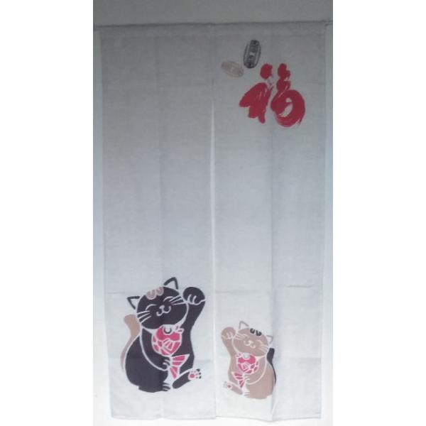 全国送料無料です。※郵便ポスト投函でのお届けになります。※ポスト投函の為、代引き・日時時指定不可※麻入り和柄のれん幅85×丈150cm 招き猫M6810-furu-和柄シンプルで洗練されたデザインの和柄のれん。■サイズ・幅約85cm　×　高...