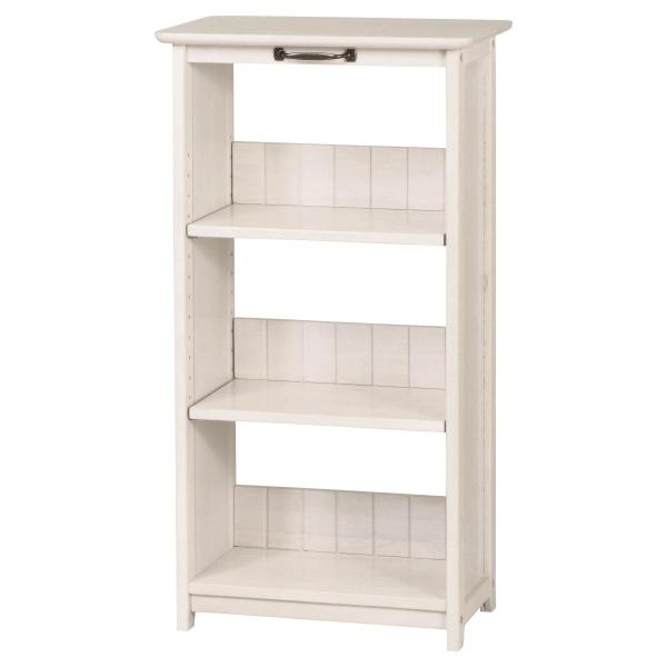 カントリー＆アンティーク調のミニヨンシリーズです。かわいらしい雰囲気で一人暮らしの女性にもぴったり♪棚板は3.2cm間隔(14段階)で調整可能です。組立式。●商品サイズ／幅50×奥行30×高さ95cm●天板／天然木(ラバーウッド1.8cm厚...