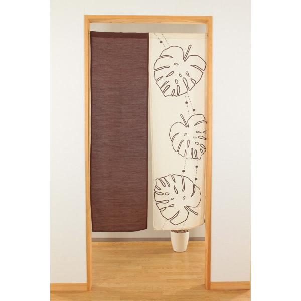 全国送料無料です。※郵便ポスト投函でのお届けになります。市販の のれん棒・突っ張り棒(テンションポール)で簡単に取り付けできます。※のれん棒 ・ 突っ張り棒は付属していませんハワイアンのれん85×145cm ツートンモンステラ-ラジュートn...