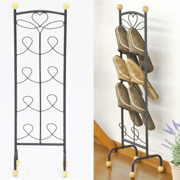 幅28cmのスリムなスリッパラックです。玄関をすっきりと見せることのでき、さりげなくハートがあしらわれているのも素敵なデザイン。スリッパ4足収納可能。●商品サイズ ／ (約)幅 ： 28　奥行 ： 21　高さ ： 88cm●重量 ／ 約1....