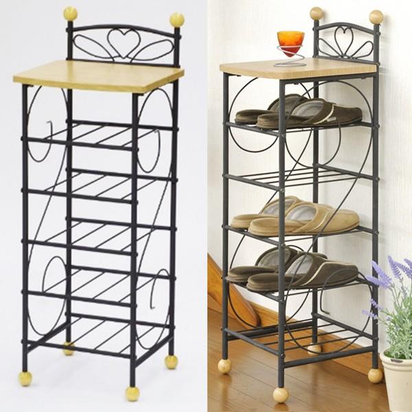 小物も置ける、オシャレなスリッパラックです。玄関をすっきりと見せることのでき、さりげなくハートがあしらわれているのも素敵なデザイン。天板部分には、鍵や小さな観葉植物・芳香剤などを置いたり 自由な使い方ができます。スリッパ5足収納可能。●商品...