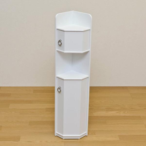 トイレラックコーナーTR-2008WH商品サイズ幅175 奥行175 高さ905mm下段扉内内寸高430mm色 ホワイト材質　中質繊維板にラッカー塗装下段扉の中の内寸高430mm完成品本体重量：4.4kg