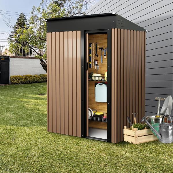 【見せる収納の時代へ】従来の無骨なデザインを一新、おしゃれなカラーと形状にこだわった大型物置。オプションも豊富で、棚・フック・タイヤストッパーなど自由にカスタマイズ可能です。【超耐久設計】特殊3層防錆処理（亜鉛メッキ＋防錆塗装＋粉体塗装）で...