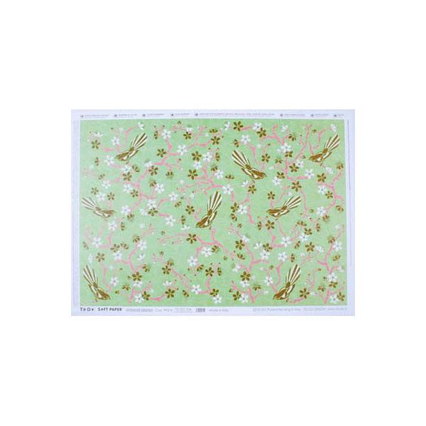 デコパージュ専用ペーパー。300℃の温度に耐え、水に浸してもダメージがなく、布のような性質をもっています。素材に貼ると折り目もシワも消えます。　サイズ:50×70cm 【爆買】