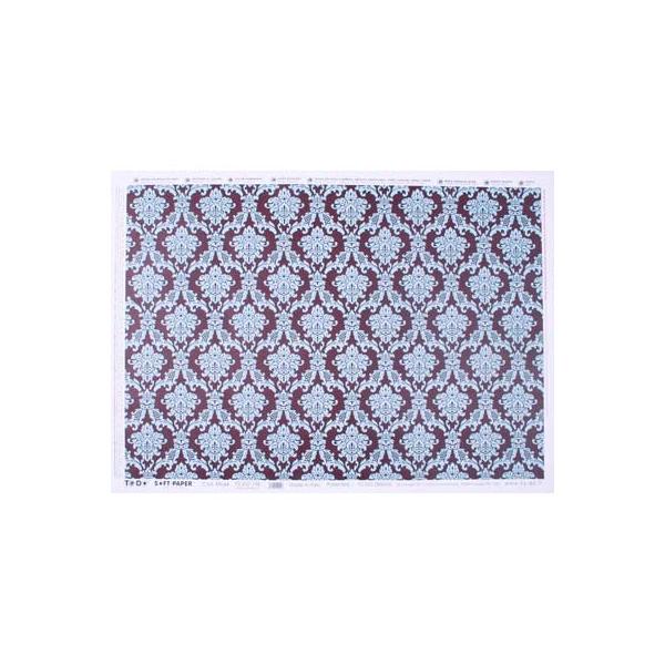 デコパージュ専用ペーパー。300℃の温度に耐え、水に浸してもダメージがなく、布のような性質をもっています。素材に貼ると折り目もシワも消えます。　サイズ:50×70cm 【爆買】