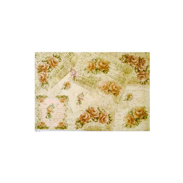 デコパージュ専用ペーパー。ペーパーは100%ナチュラルで、耐光性、耐摩擦性の高いインクで印刷されています。　サイズ:50×70cm 【爆買】