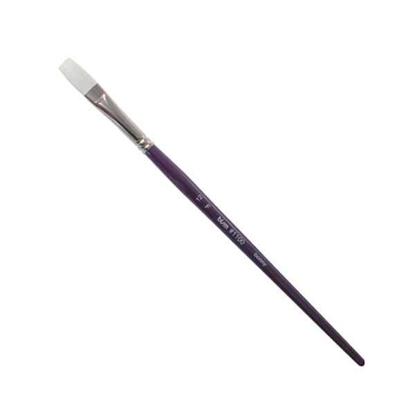 日本初 アクリル絵具専用のナイロン筆。油彩筆としてもお使いいただけます。　大作から小品制作までカバーできる中軸サイズ。　●硬い筆　●荒々しい画肌の厚塗りをしたり、タッチを生かした油彩風の表現をしたい時に。　穂丈19.5mm/幅9.5mm/全...