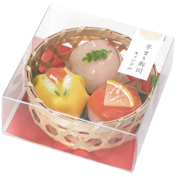 一口サイズの手まり寿司のセット！火を灯すと中からすし飯がでてきます。寿司のネタは『玉子・ハマチ・サーモン』です。竹皿かごに入って華やかな商品はギフトとしてもご利用頂けます。海外へのお土産やユニークなプレゼントにぴったりです。　※こちらの商品...