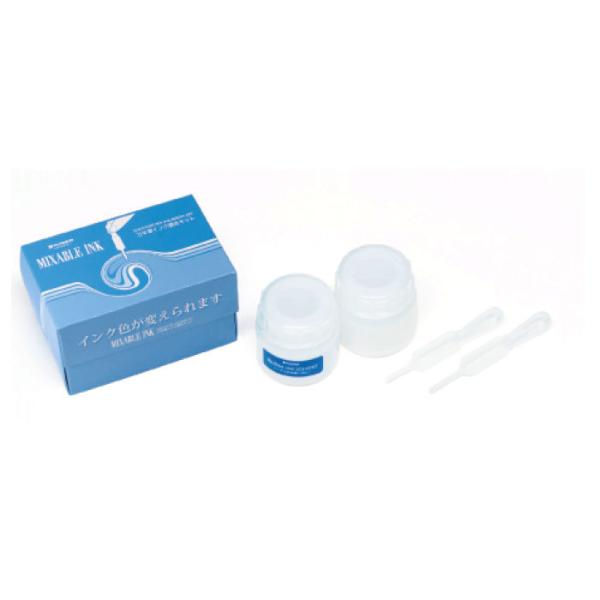 ミックスフリーインクでお好みの色を作りいただいた上に、さらに濃さを調整するためのインクうすめ液です。　淡い色合いもお作りいただくのに必要な用具を調合キットとして準備致しました。　　万年筆インク調合キット　個箱サイズ:76×100×57mm　...