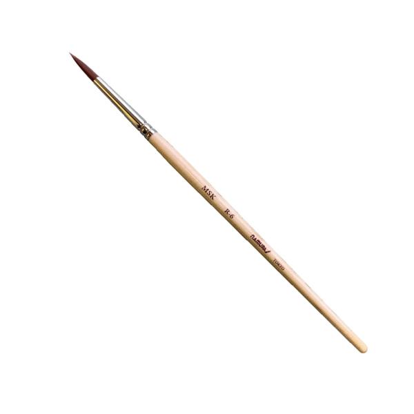 MSK R-6（ラウンド）はインクの含みや絵具離れが良く、広幅の線や面塗りの作業に向いている号数となります。  水彩などのマスキング用に厳選されたナイロン繊維を使用。丁寧なマスキングを可能にする繊細な描き味と、筆への負荷が大きいマスキングイ...