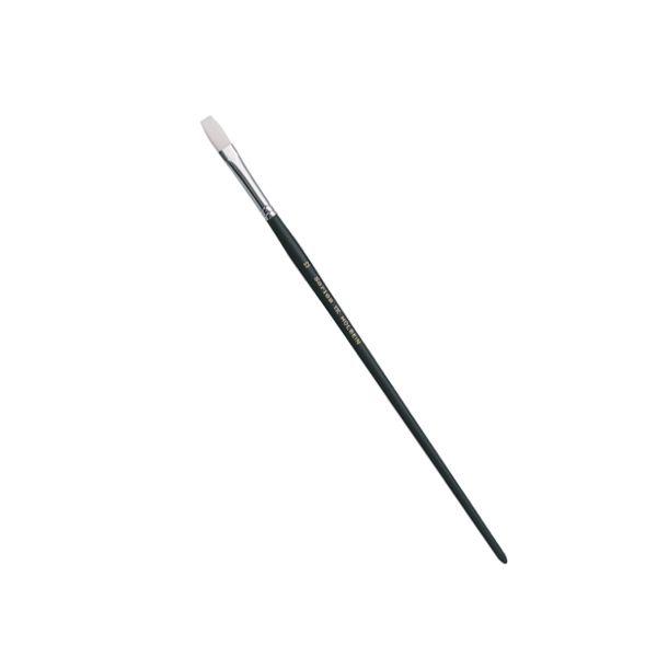 ナイロン/油絵でもアクリル絵具にも使用できる筆です。　フラット型の穂先です。　●穂丈×巾(mm)：14×5.5　●油彩・アクリル筆　●ナイロン　●フラット 【爆買】