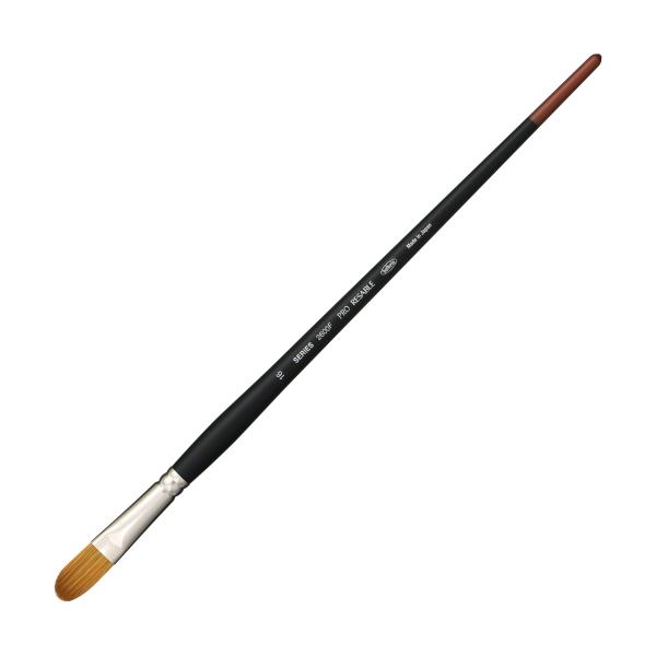 天然イタチ毛を再現した新たな合成繊維毛と、穂先の利きの良い従来のリセーブル毛を組み合わせたハイブリッド画筆です。　●面塗りにも描き込みにも便利なフィルバートタイプ。コシが強く、しなやかな描画が可能です。　●号数：16号　穂丈×巾(mm)：2...