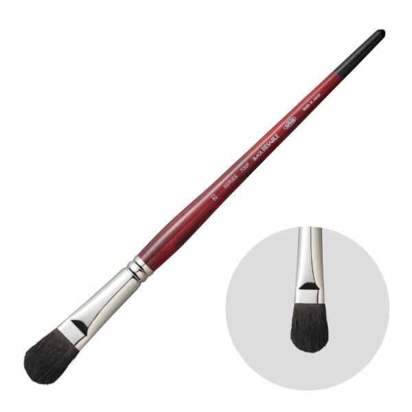 [BLACK RESABLE]　良質のリス毛に、絵具含みを良くするために1本1本特殊処理されたリセーブル毛の特質をプラスしたことで、よりまろやかでソフトな描き味を実現しました。　繊細さが求められる水彩画には最適の筆です。　たっぷりとした量感...