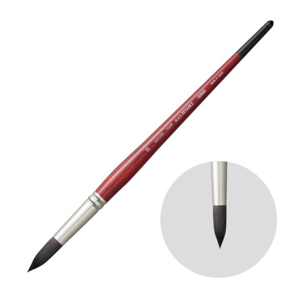 [BLACK RESABLE]　良質のリス毛に、絵具含みを良くするために1本1本特殊処理されたリセーブル毛の特質をプラスしたことで、よりまろやかでソフトな描き味を実現しました。　繊細さが求められる水彩画には最適の筆です。　たっぷりとした量感...