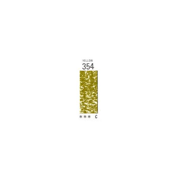 色名：YELLOW　色番：354　サイズ：Ф10mm×25mm　【特徴】　●有害物質ゼロの安心パステルです。　パステルは指で直接触れて使う画材ですし、粉が飛びますから、有害なものは一切使わないようにしています。　●いつまでも色鮮やか、耐光性...