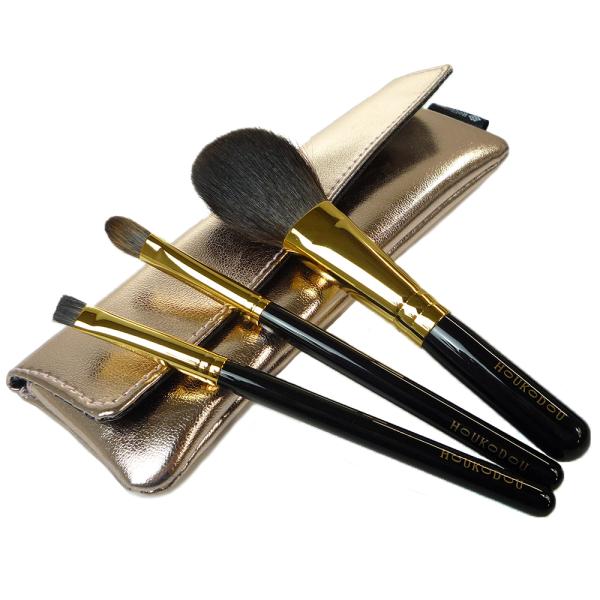 熊野筆 ほうこ堂 化粧筆 3本セット 高級ライン 【爆買】