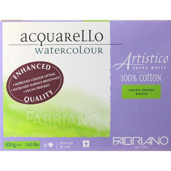 [特徴]　原料はコットン100％で高い白色度を有し、あらゆる水彩適性を備えています。　拭き取りや修正がしやすく、絵具が表面に残るため素晴らしい発色をします。　　ブロック・粗目 (31×41cm)　20枚綴り　300g/m2 【爆買】