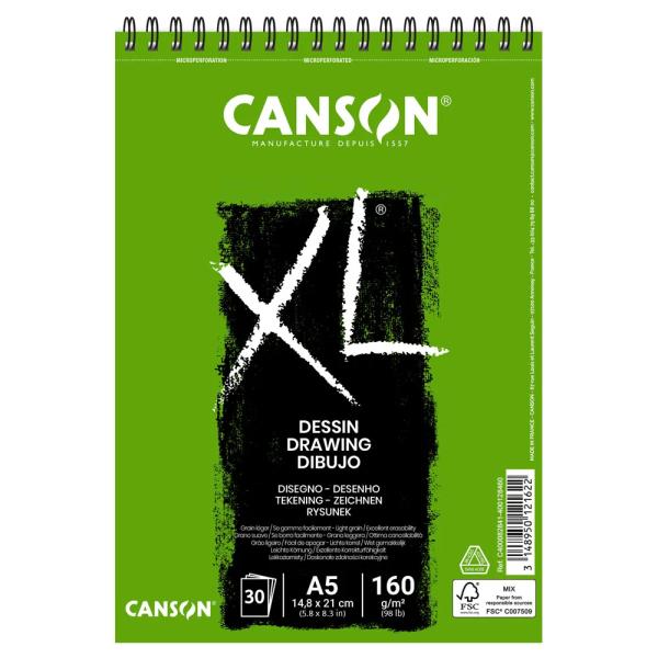 サイズ：A5（目安）　●XLデッサンはペンシル、パステル、チャコール、ペン等に適した多用途なペーパーです。　●紙の表面には特殊な加工がされているため、消しゴムの消し跡が残りにくくなっています。　●控えめな紙肌が特徴です。　●枚数：30枚 1...