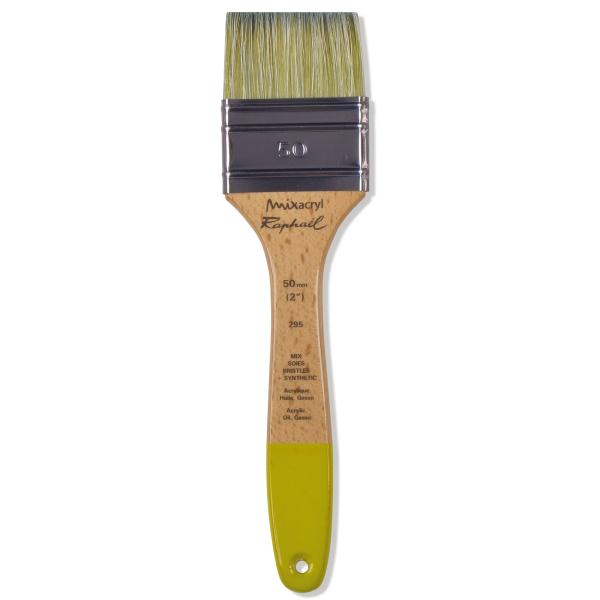 210余年の歴史と豊富な種類。　硬毛-中硬毛-軟毛、すべてが選び抜かれた最高の素材と品質を誇るラファエル社のペインティングブラシ(刷毛)　　素材：ナイロンとブタ毛の混毛　　刷毛の特徴と適用画材　・弾力性＋耐久性、優れた含み　・アクリル絵具、...