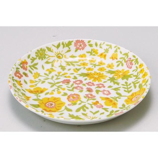 やさしい気持ちになれる、小花柄。　可憐な小花をやさしい色彩で描きました。　オーガニック素材のスープやスイーツなど、ナチュラルな料理と相性抜群。　φ15.4×2.3cm ピンホール・鉄粉が発生することがあります。これは窯で焼く過程でどうしても...