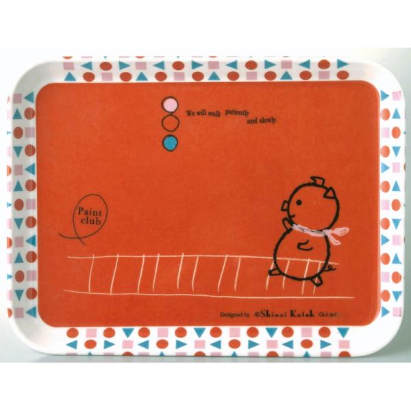 おやつタイムやお客様のおもてなしの際に使えるかわいいトレーです。　トレー:18×24cm/メラミン樹脂 【爆買】