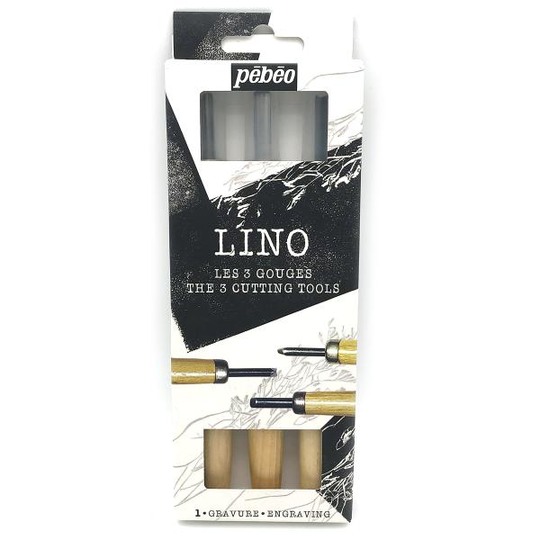 リノカット版画・木版画用の彫刻刀セットです。　●高品質な鋼の刃はグリップにしっかり固定されており、細かい彫りにも対応できます。　●木軸は軽量で、人間工学に基づいた握りやすい形状です。　●[セット内容]　V型：3mm (細い線用)　U型：3m...