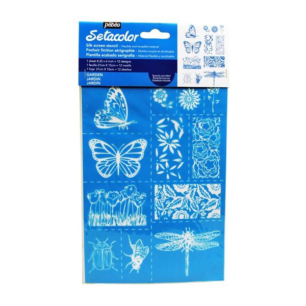 シルクスクリーン素材の刷り込み型　材質：プラスチック製　付属品：刷り込みヘラ付き　布製品にデコレーションするのに適したセタカラーシリーズのシルクスクリーン・ステンシルです。　ステンシルは柔軟でソフトな素材で作られており、正しく使えば何度も繰...