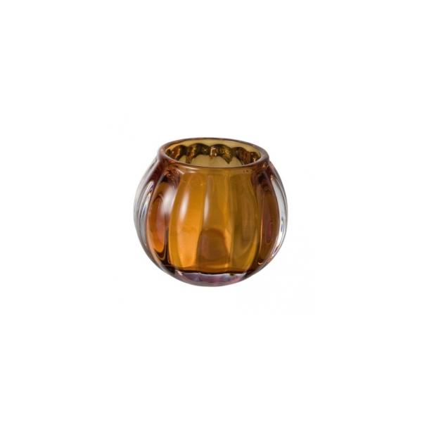 カップ入りキャンドル専用のガラスホルダーです。　　あかりを灯すと、ぽってりと丸いボディとカットから、伸びやかで美しい放射線状の光が放たれ、炎のゆらめきに合わせて光の筋も左右になびきます。　　■素材：ガラス　■ガラスホルダーの重さ：400g　...