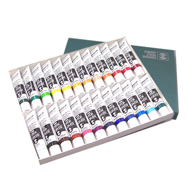 合成樹脂系・不透明絵具（マットタイプ）　・ツヤ消しのムラのない仕上がり　・水で溶け、乾けば耐水性に　・色を重ねてもナキ・ニジミのないノンブリード性　・すぐれた接着力で紙はもちろん、布、石、金属などへの彩色も可能 【爆買】