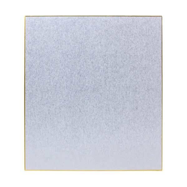 【10枚パック】　273×242mm　銀の紙に薄い潜紙を貼ってあります。それにより金がつや消しになり、潜紙の淡い質感が上品さを与えています。潜紙はドーサ引きなので、はじいたりにじむことなく書画が楽しめます。貼絵や押し絵のようにのりで貼る作品...