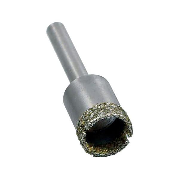 材質：鉄・ダイヤモンド粒（電着結合）全長：60mm軸経：6mmφ陶器・ガラス瓶の廃材を利用してランプシェードのスタンドを作るとき、コードを通す穴をあけるのに便利です。電気ドリルや回転使用のハンドクラフトにハットクリダイヤを取付け、水をつけな...