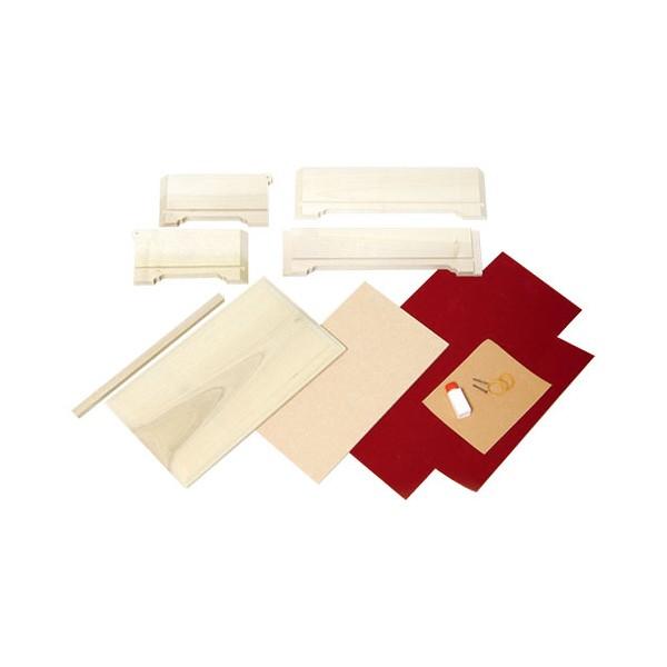 ※別売りのクリアーオルゴールをお求めください。18弁オルゴール機械は使用できません。　作時間の目安（単位時間）：6〜8h。　組立式 　材質：シナ材 　完成サイズ：240×130×83A 天板12A厚 　内貼り用ウールペーパー付 　着色に最適...