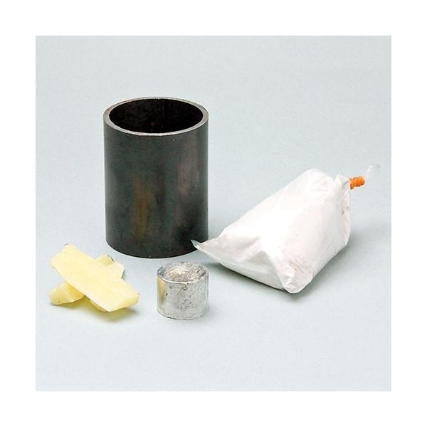 ソフトワックスは手で粘度のように作れるろうで、石こうで型取りしてから熱して、ワックスを溶かし出します。　空洞になった石こう型にすず合金を流し込み、固まったら、石こうを砕いて作品を取り出します。　すず合金100g・ソフトワックス約20g・石こ...