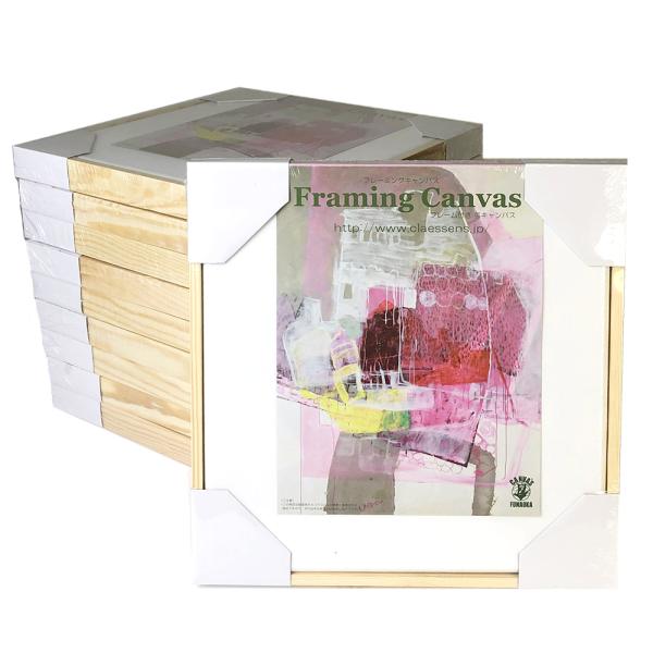 コットン100％のキャンバスに木枠がセットされた商品です。　●木製木枠は仮額として代替可能です。　●フレームサイズ（約）：幅 7mm 厚み 27mm　【材質】キャンバス生地：コットン100％　木枠：松　フレーム：松　金具：鉄（真鍮メッキ）　...