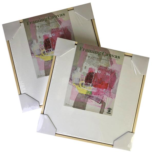 コットン100％のキャンバスに木枠がセットされた商品です。　●木製木枠は仮額として代替可能です。　●フレームサイズ（約）：幅 7mm 厚み 27mm　【材質】キャンバス生地：コットン100％　木枠：松　フレーム：松　金具：鉄（真鍮メッキ）　...